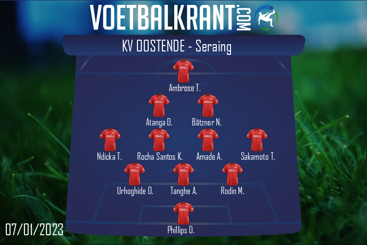Herbeleef KV Oostende - Seraing (Jupiler Pro League) | Voetbalkrant.com